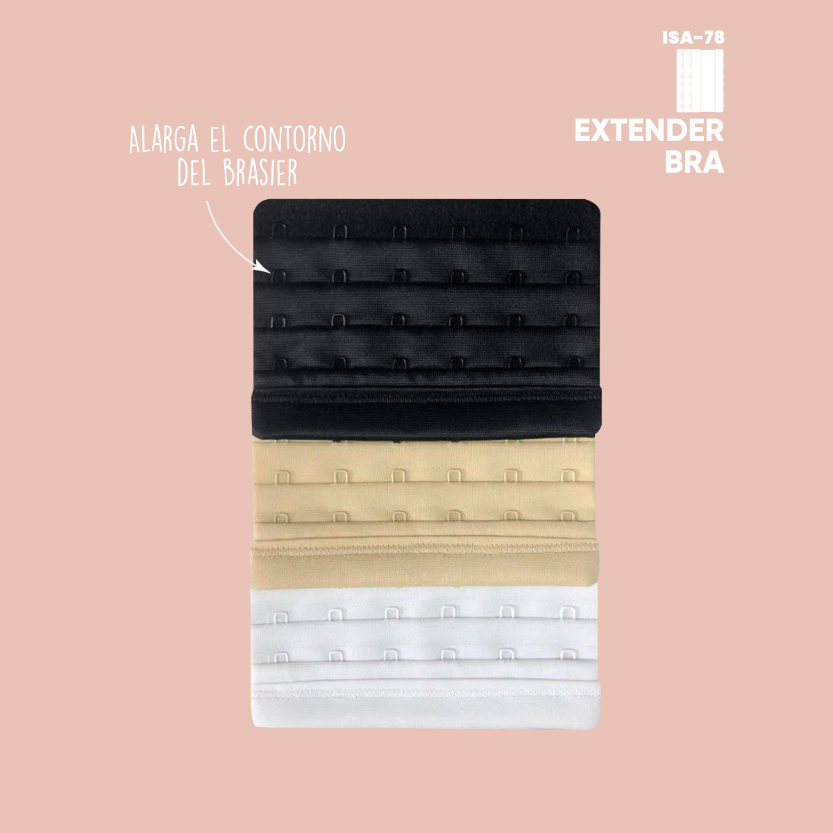 Extensores súper anchos para brasier 6 ganchos / ISA-78– Bella Confidence
